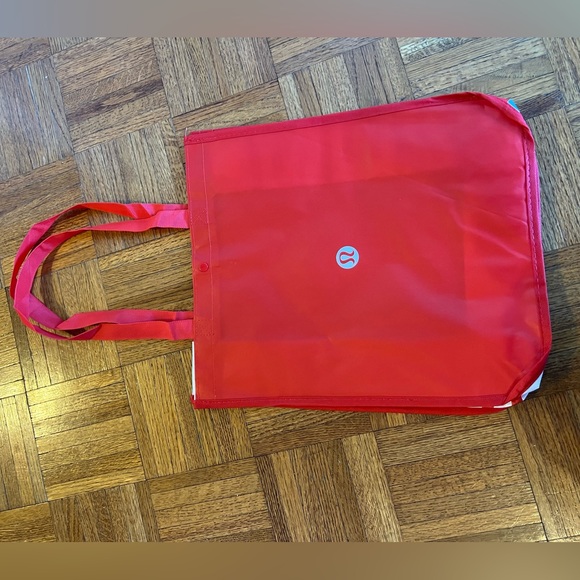 lululemon athletica | Bags | One Large Red Lululemon Reusable Tote Bag ...